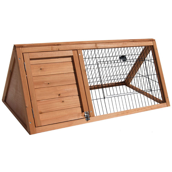 Alwyn Home Vida Wooden Pet Rabbit Hutch Triangle, Bunny Guinea Pig Cage ... Alwyn Home Vida Wooden Pet Rabbit Hutch Triangle, Bunny Guinea Pig Cage ...